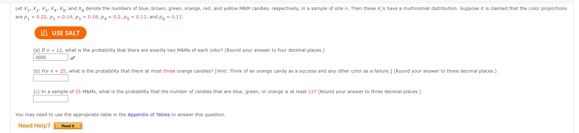 Solved Let X1, X2, X3, X4, X5, and X6 denote the numbers of | Chegg.com