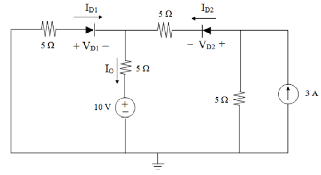Solved Assume D1 ﻿and D2 ﻿are Si diodes. Find ID1, ﻿ID2, | Chegg.com