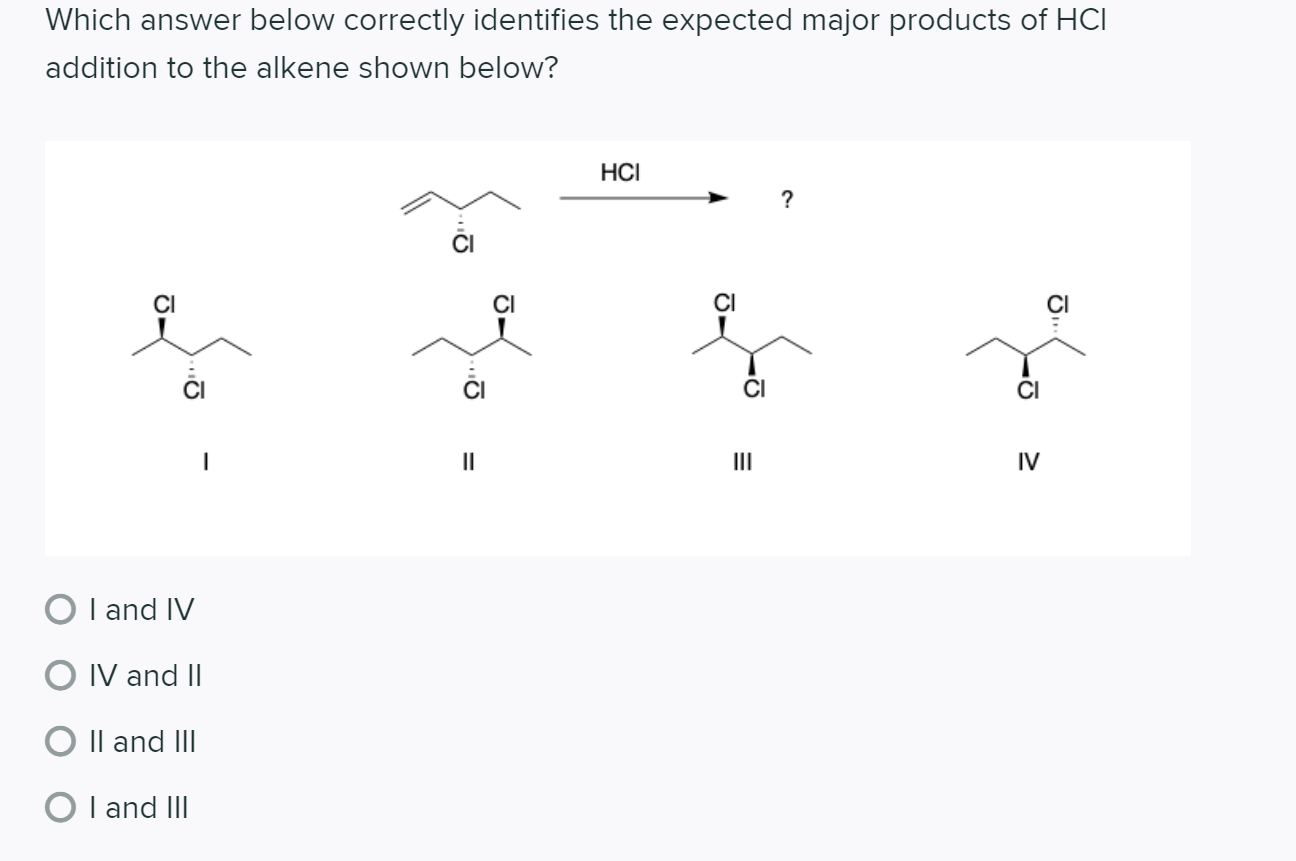 Solved Which answer below correctly identifies the expected | Chegg.com