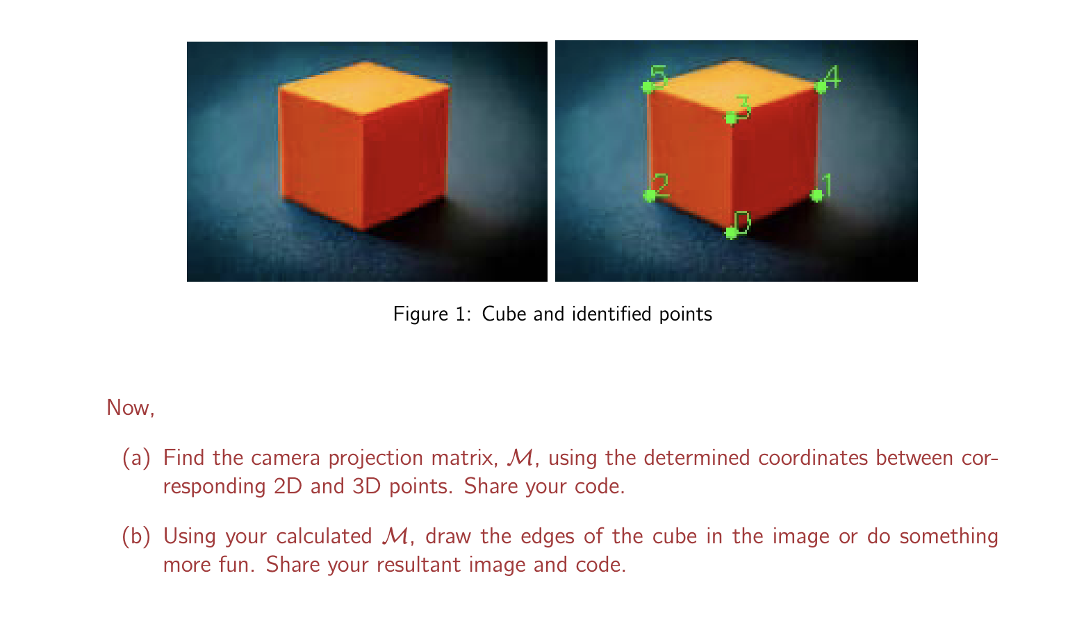 Solved In this problem, you'll compute the camera projection | Chegg.com