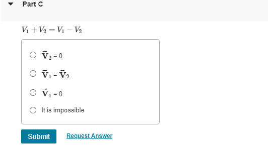 Solved Two vectors, V1 and V2, add to a resultant VR=V1+V2. | Chegg.com