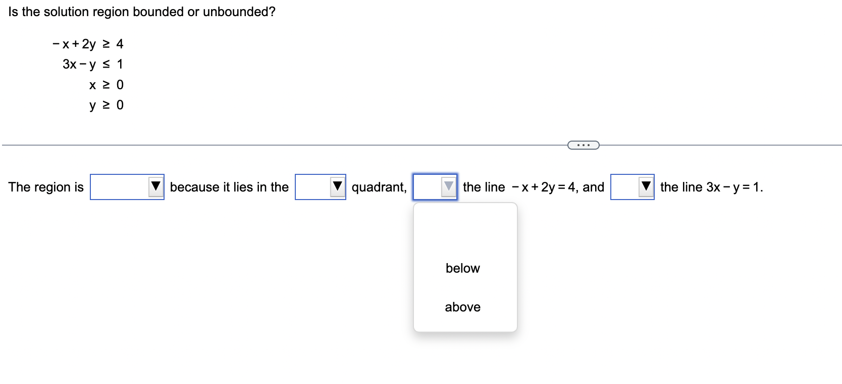 Solved Is the solution region bounded or unbounded? | Chegg.com