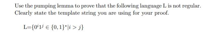 Solved Use the pumping lemma to prove that the following | Chegg.com