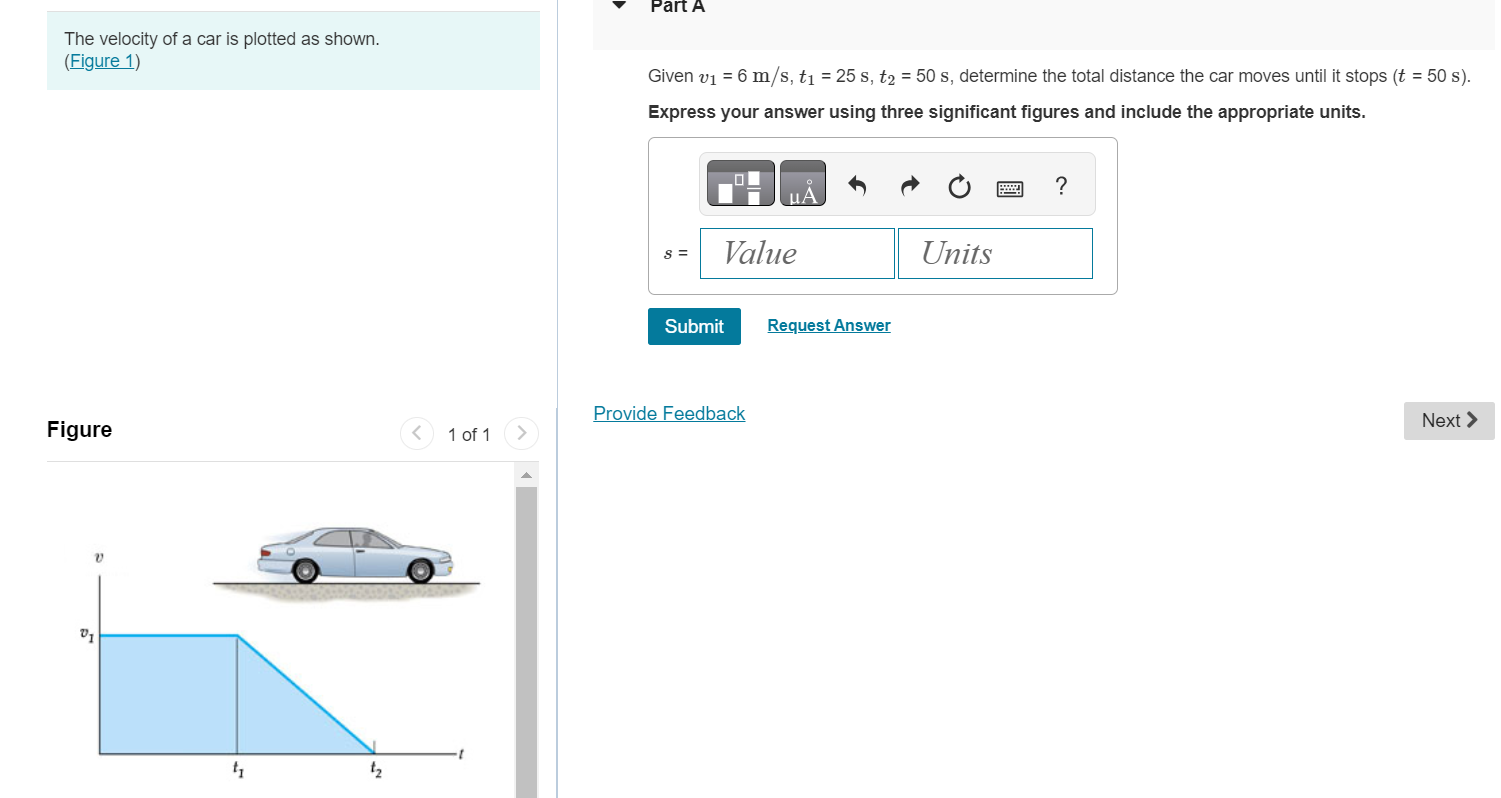 Solved The velocity of a car is plotted as shown. (Figure 1) | Chegg.com