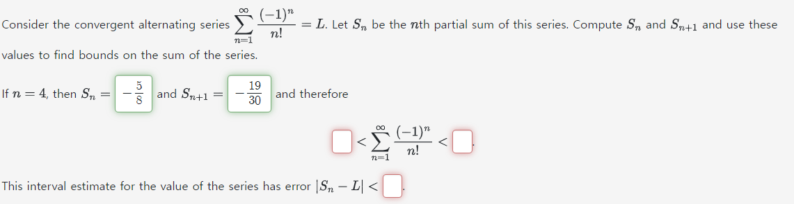 Solved Consider the convergent alternating series | Chegg.com