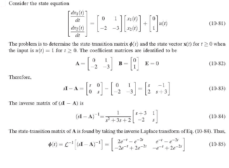 Solved this picture shows how to get state transition matrix | Chegg.com