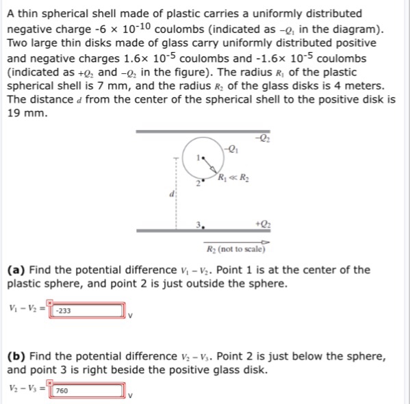 Solved A thin spherical shell made of plastic carries a | Chegg.com
