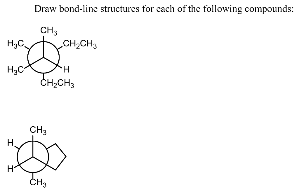 Solved Draw bond-line structures for each of the following | Chegg.com
