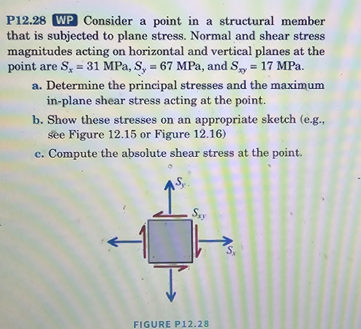 Solved (Additionally: provide the traction vectors on each | Chegg.com