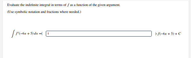 Solved Evaluate the indefinite integral in terms of f as a | Chegg.com