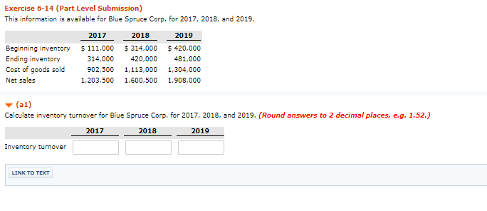 Solved Exercise 6-14 (Part Level Submission) This | Chegg.com