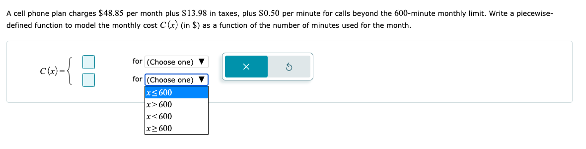 Solved A cell phone plan charges $48.85 per month plus | Chegg.com