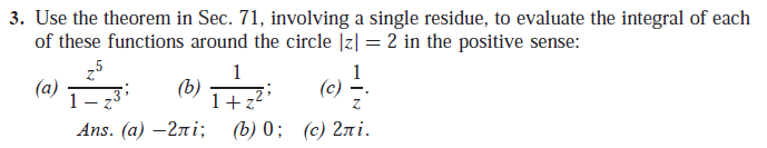 Solved 3. Use the theorem in Sec. 71, involving a single | Chegg.com
