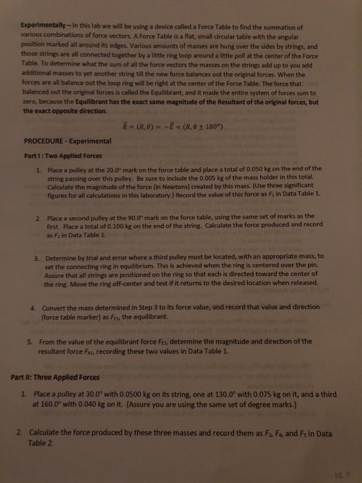 Solved Experimentally-In this lab we will be using a device | Chegg.com