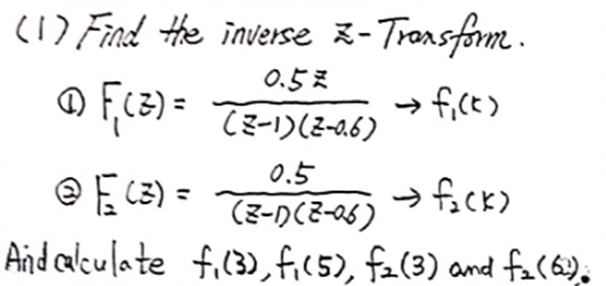 Solved (1) ﻿Find the inverse | Chegg.com