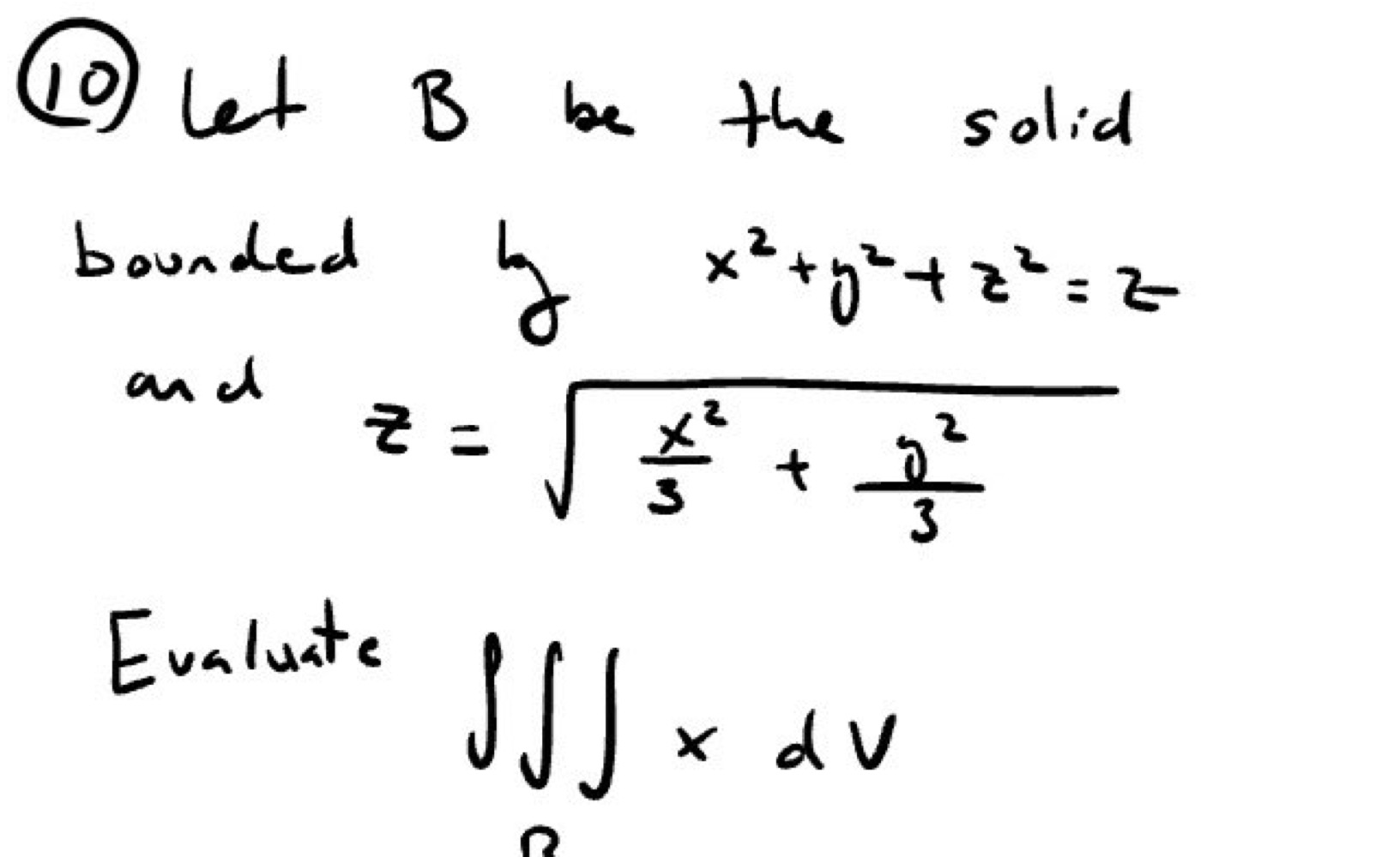 Solved solve using calc 3 spherical coordinates for triple | Chegg.com
