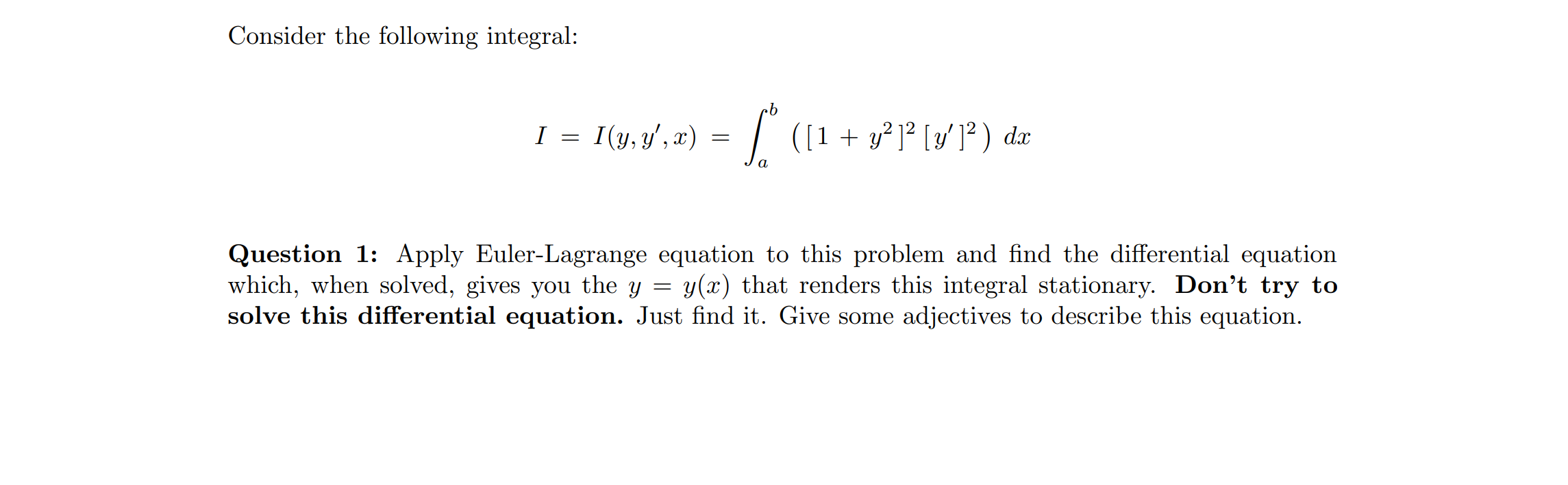 Solved Consider the following integral: | Chegg.com