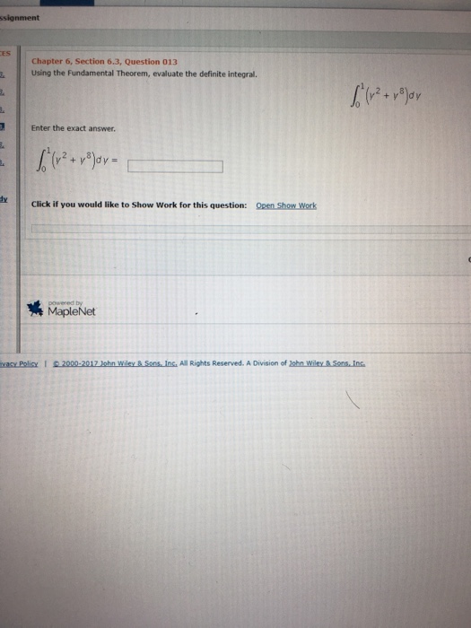 Solved ES Chapter 6, Section 6.3, Question 013 Using the | Chegg.com