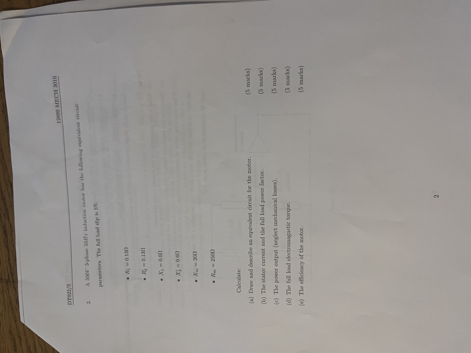 Solved 2. A \\( 500 \\mathrm{~V} \\) 3-phase \\( 50 | Chegg.com