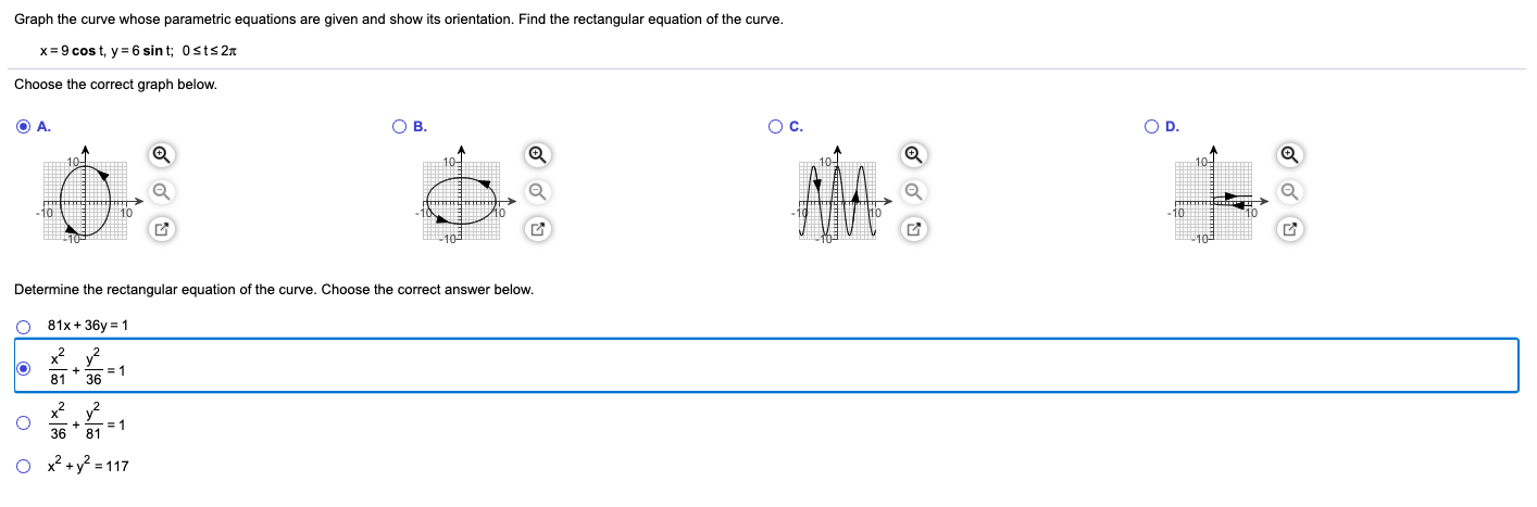 Solved Graph the curve whose parametric equations are given | Chegg.com