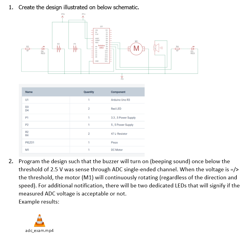 1. Create the design illustrated on below schematic. | Chegg.com