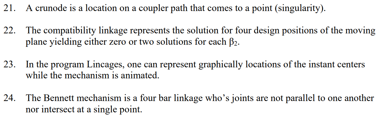 Solved 21. A crunode is a location on a coupler path that | Chegg.com
