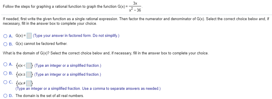 Solved Follow the steps for graphing a rational function to | Chegg.com