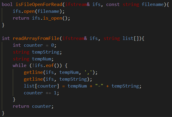 Solved bool isFileOpenForRead (ifstream& ifs, const string | Chegg.com