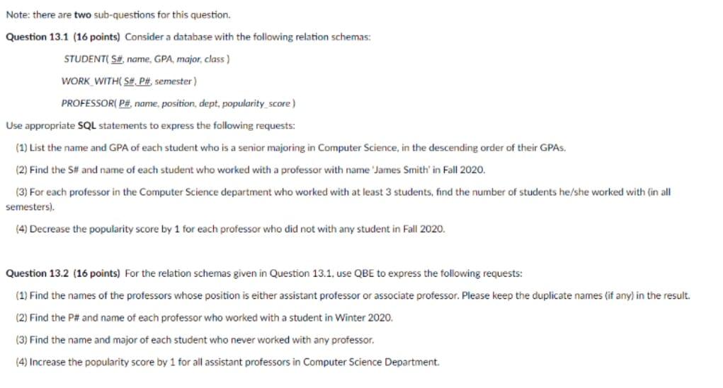 Solved Note: there are two sub-questions for this question. | Chegg.com