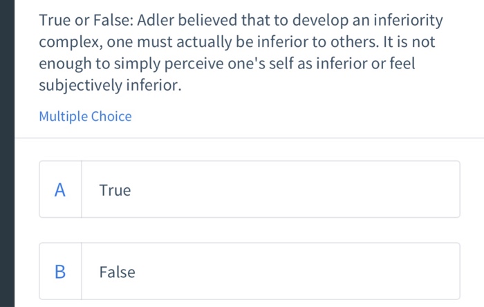 Solved In terms of it's goals, Adler's concept of the | Chegg.com