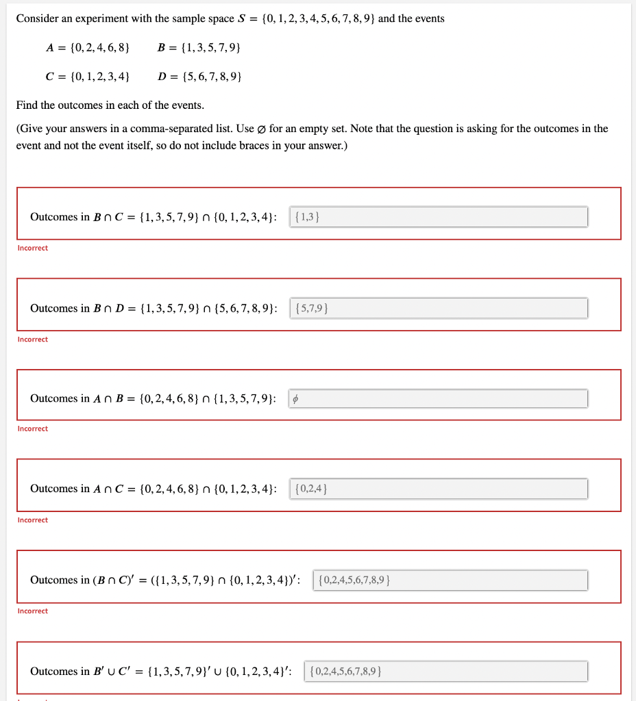 [Solved]: Consider an experiment with the sample space S