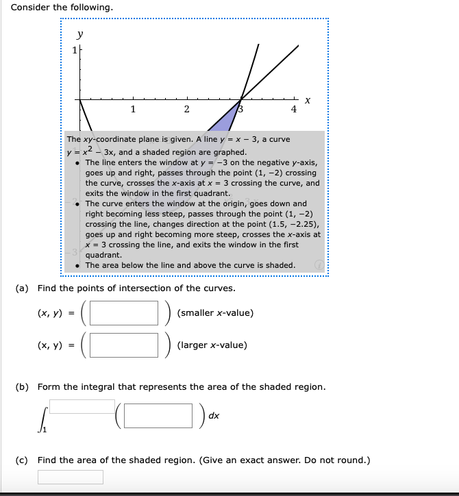 Solved Consider the following. у 11 X 1 2 The xy-coordinate | Chegg.com