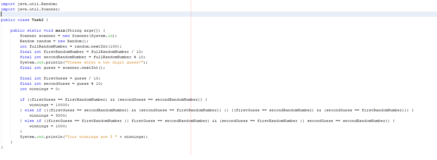 Solved Task 3: Restructure "Play The Lottery" 1. Recreate | Chegg.com