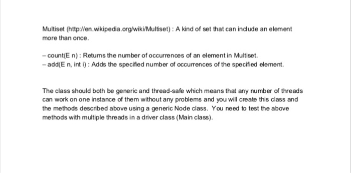 Solved Multiset (http://en.wikipedia.org/wiki/Muliset): A | Chegg.com