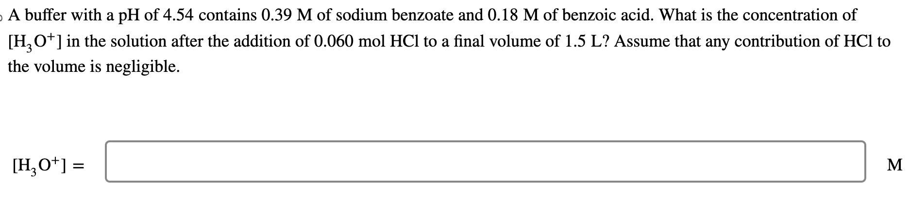 Solved A buffer with a pH of 4.54 contains 0.39M of sodium | Chegg.com
