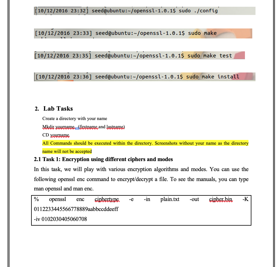 Solved Lab 6: Symmetric encryption(AES and DES) using | Chegg.com
