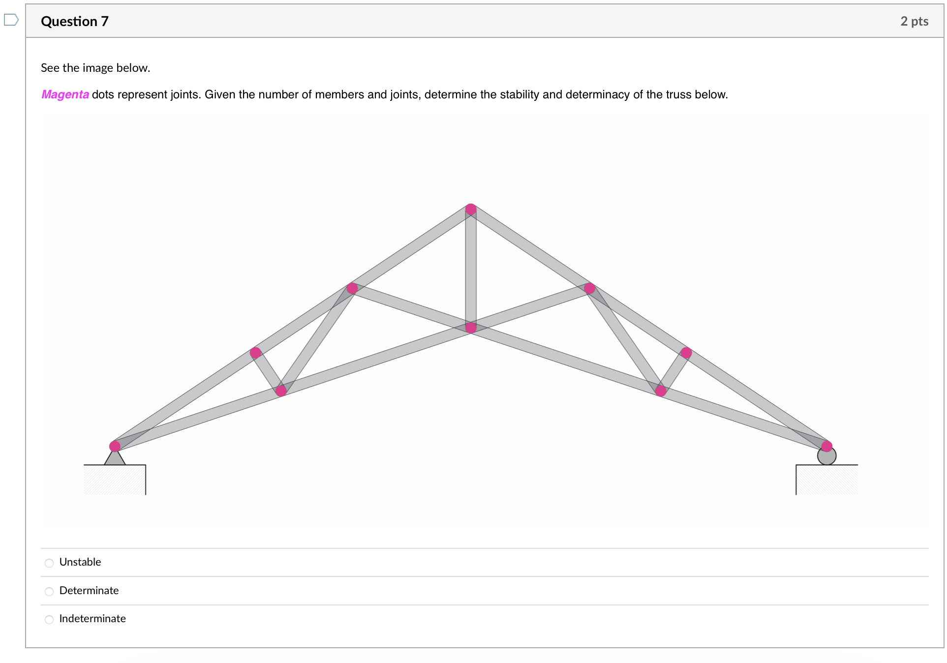 Solved See the image below. Magenta dots represent joints. | Chegg.com