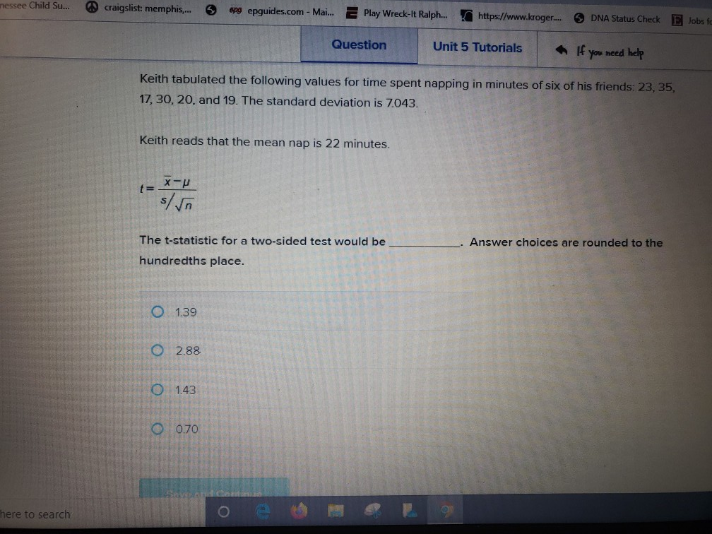 Solved nessee Child Su... @ craigslist: memphis,... pg | Chegg.com