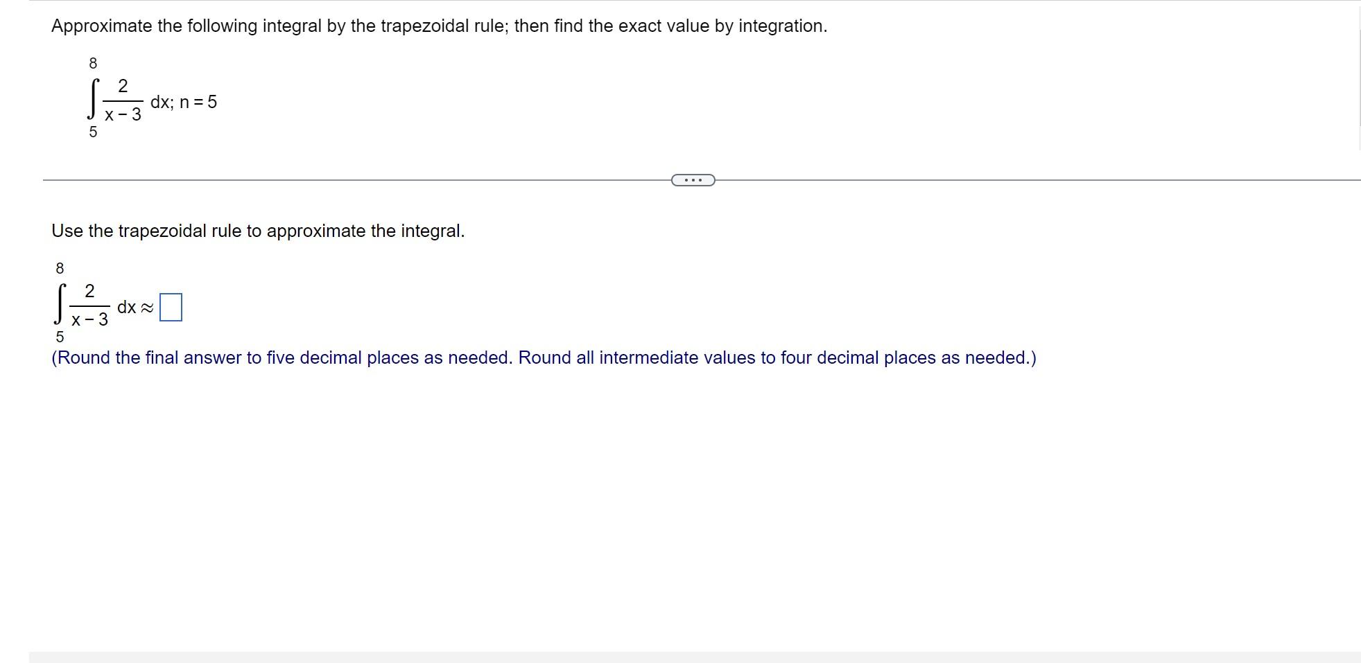 Solved Approximate the following integral by the trapezoidal | Chegg.com
