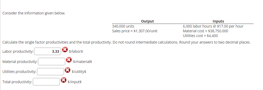 Solved Consider the information given below. Calculate the | Chegg.com