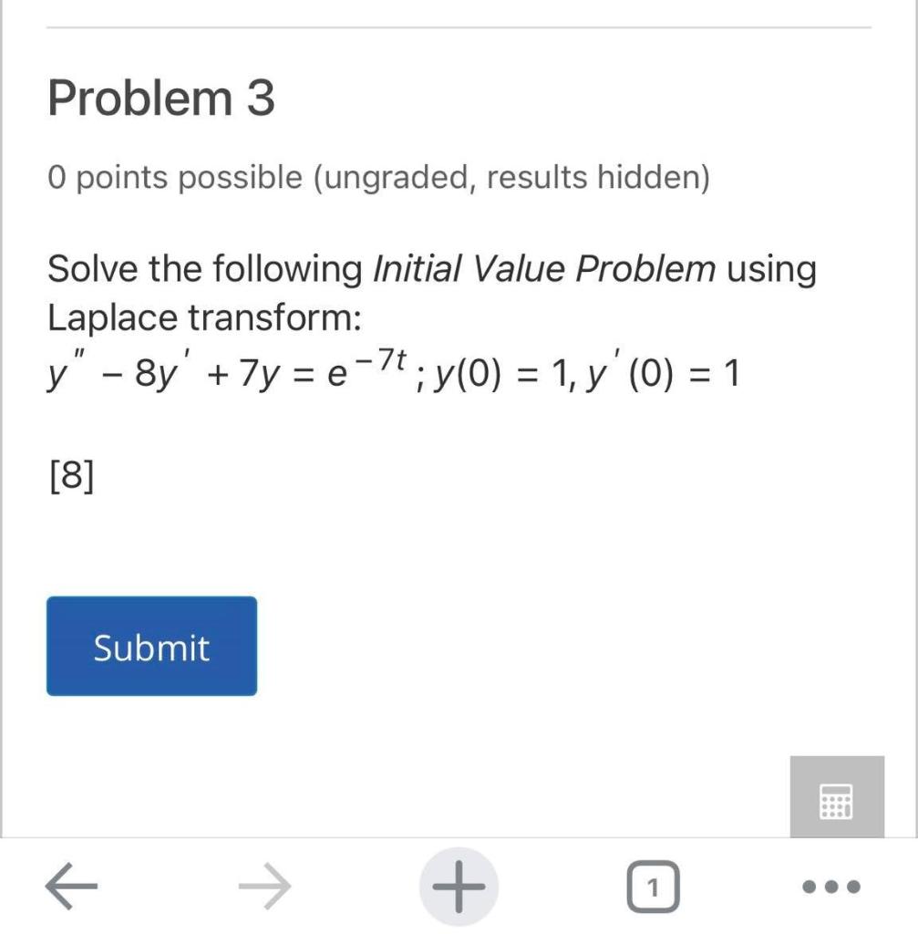 Solved Problem 3 O points possible (ungraded, results | Chegg.com