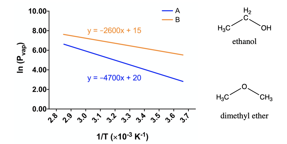 Solved Dimethyl ether and ethanol both have a molar mass of | Chegg.com