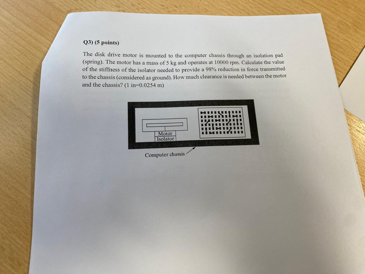 Solved Q3) (5 ﻿points) ﻿The disk drive motor is mounted to | Chegg.com