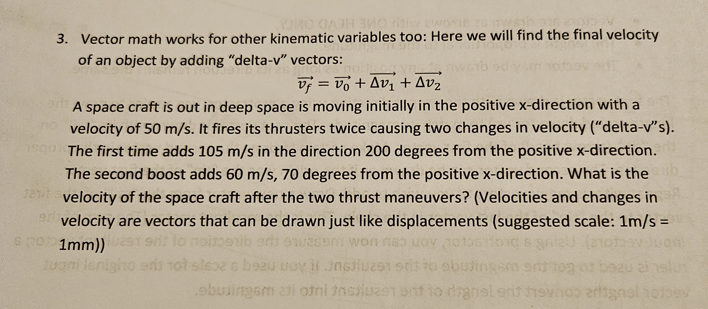 Solved 3. Vector math works for other kinematic variables | Chegg.com