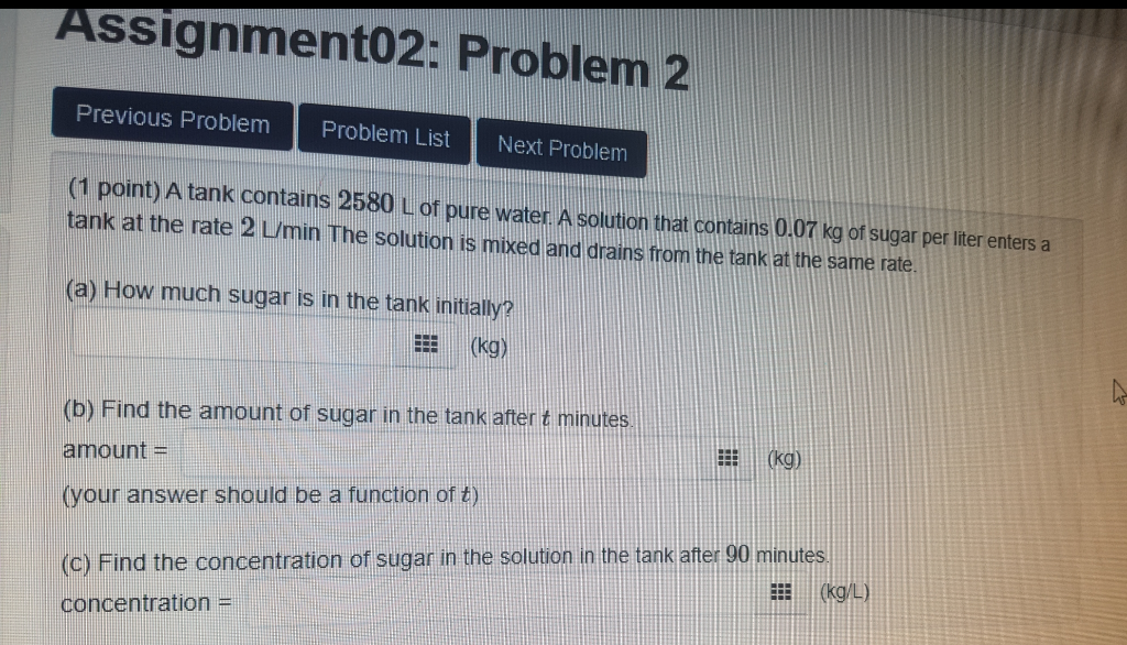 Solved Assignment02: Problem 2 Previous Problem Problem List | Chegg.com