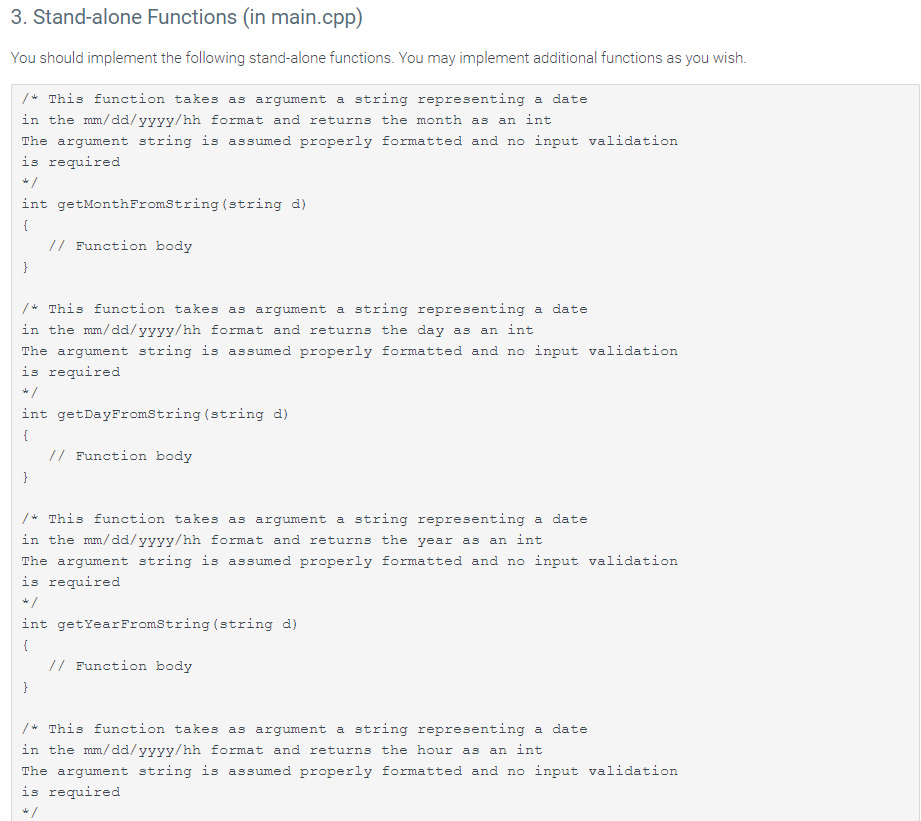 Solved Please help with my coding assignment IN C++ given | Chegg.com