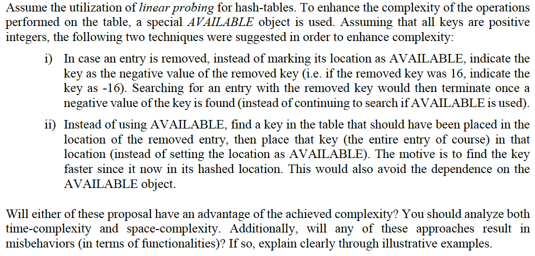 Solved Assume the utilization of linear probing for | Chegg.com