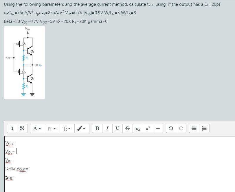 Using the following parameters and the average | Chegg.com