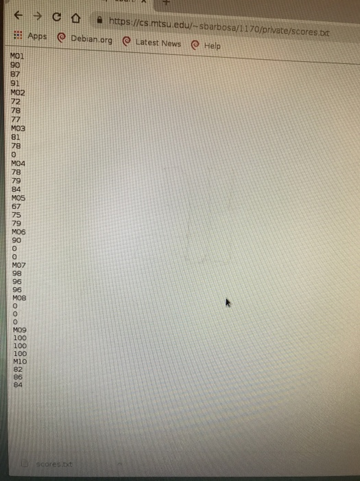 Solved OLA 7: Calculate Student Averages Due: Mon Nov 5, | Chegg.com