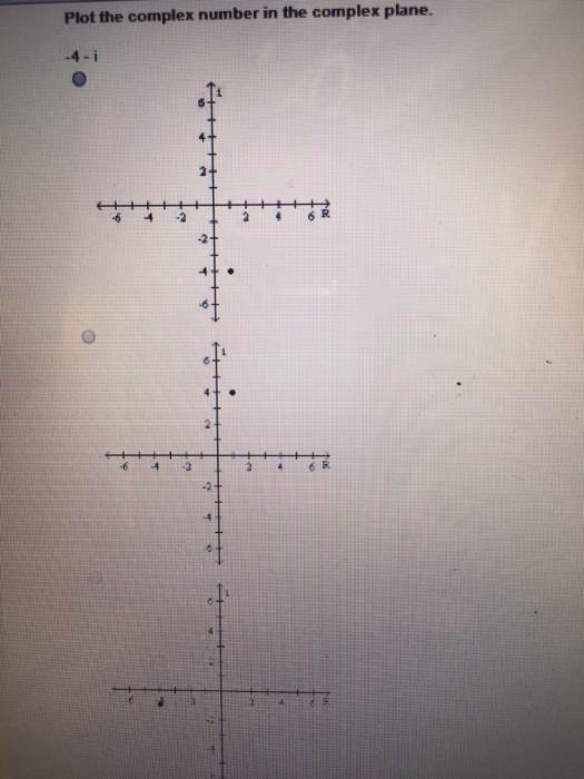 Solved Plot the complex number in the complex plane. 4-i 6 4 | Chegg.com